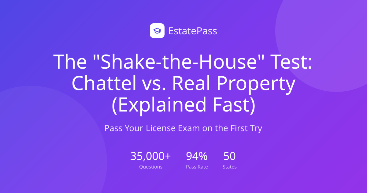 The "Shake-the-House" Test: Chattel vs. Real Property (Explained Fast ...